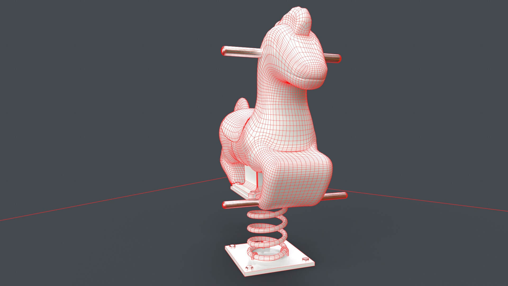 Outdoor Spring Swing Playground Toy C - 3D Model by PBR Cool