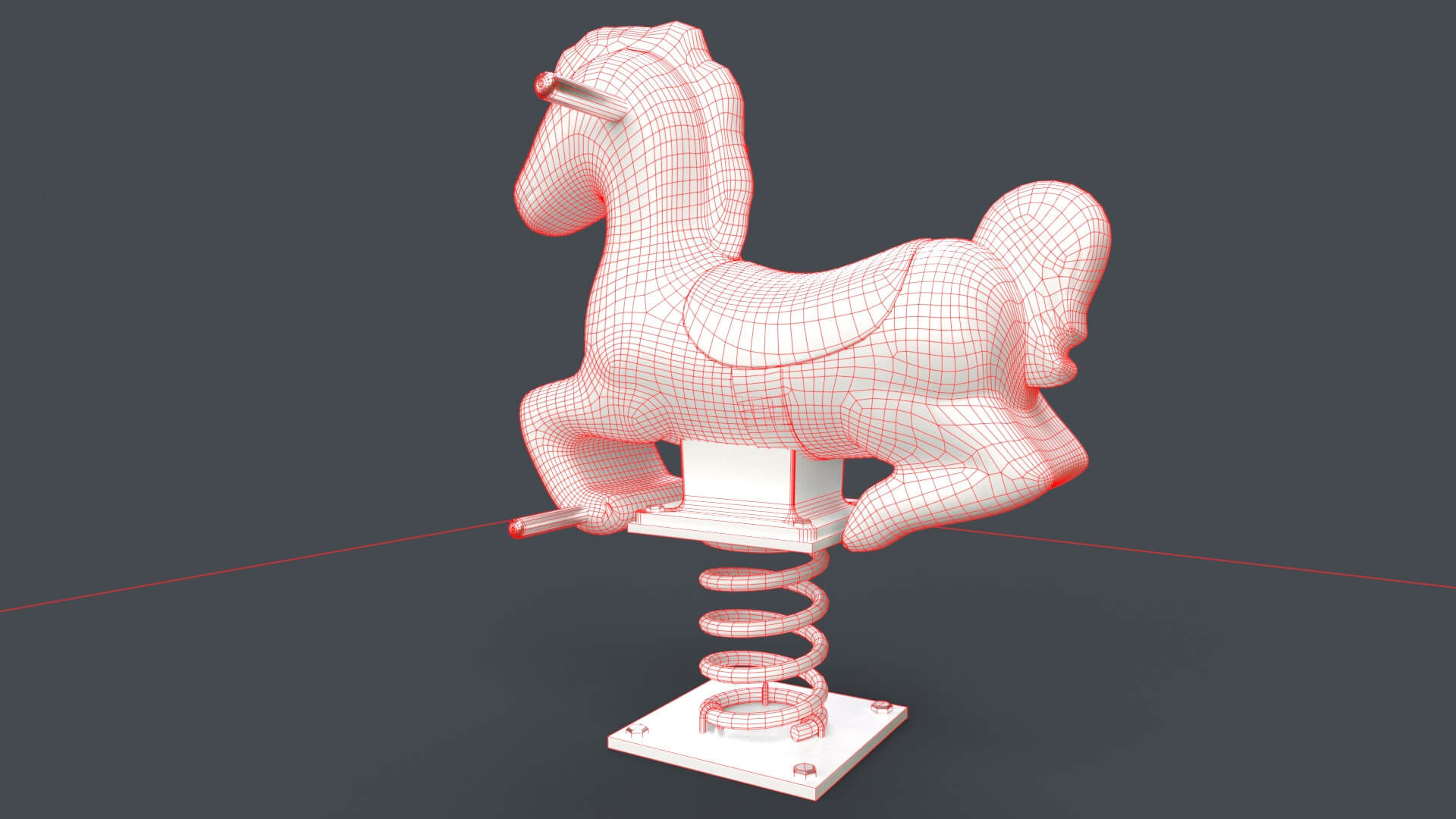 Outdoor Spring Swing Playground Toy C - 3D Model by PBR Cool