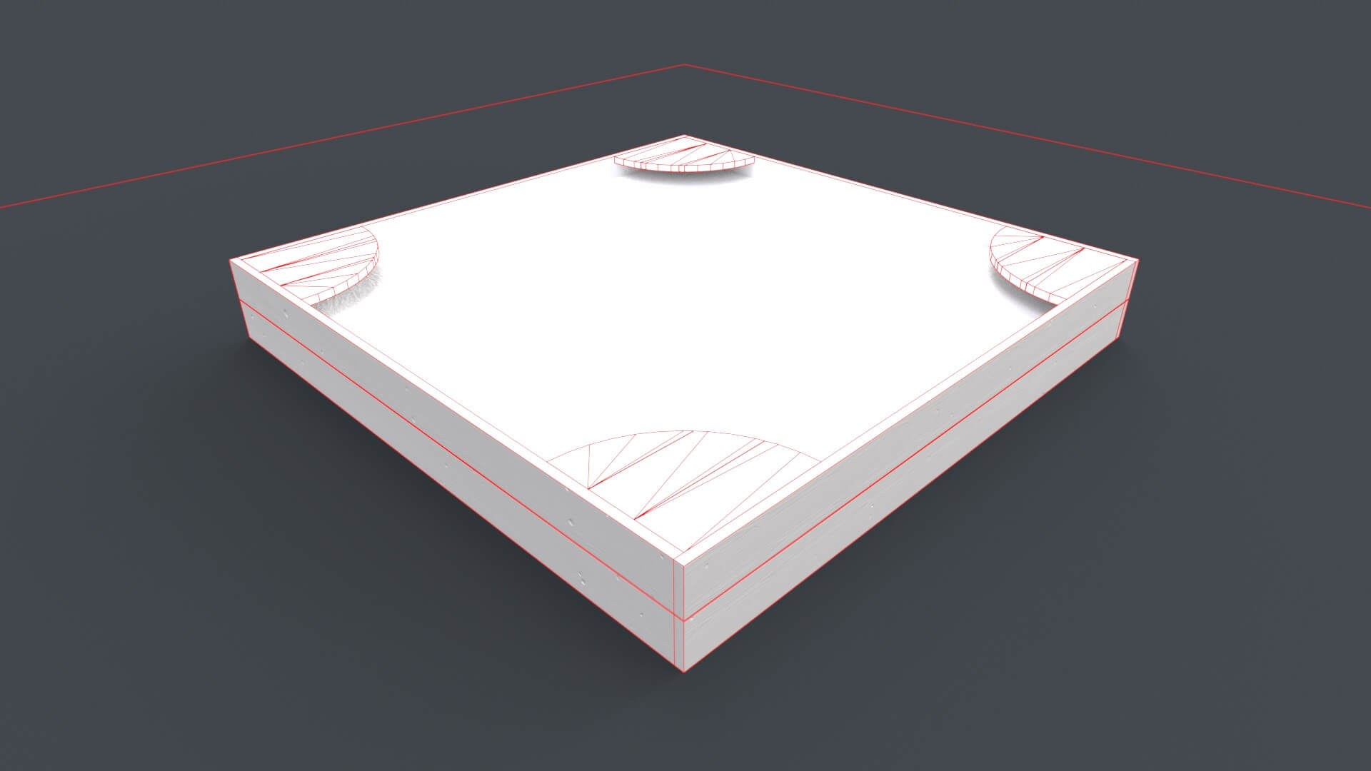 Outdoor Wooden Sandbox Square A - 3D Model by PBR Cool