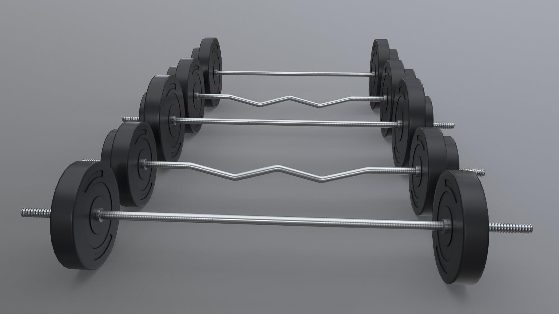 Adjustable Barbell Set A1 - 3D Model by PBR Cool
