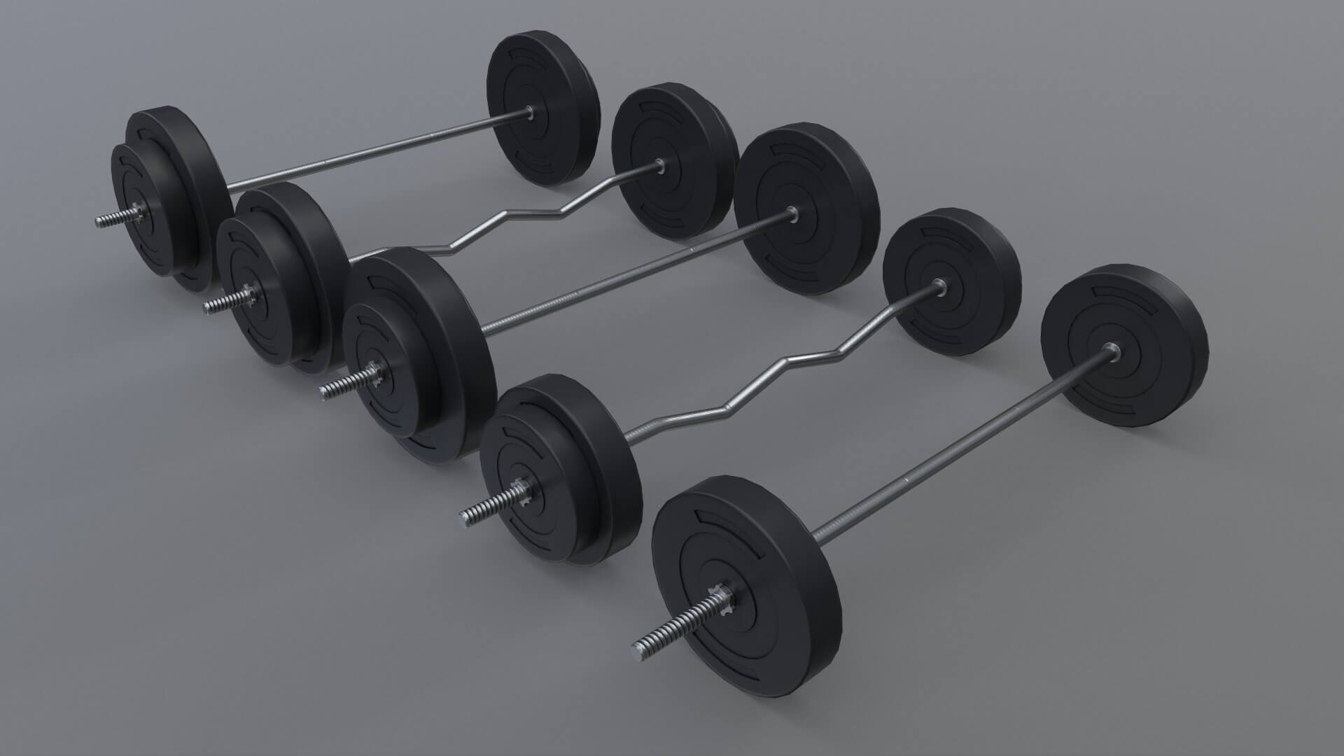 Adjustable Barbell Set A1 - 3D Model by PBR Cool