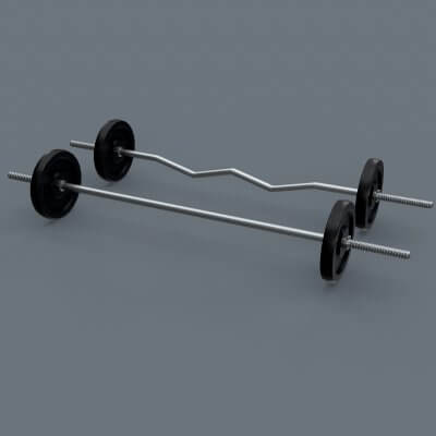 Adjustable Barbell Set A2 - 3D Model by PBR Cool