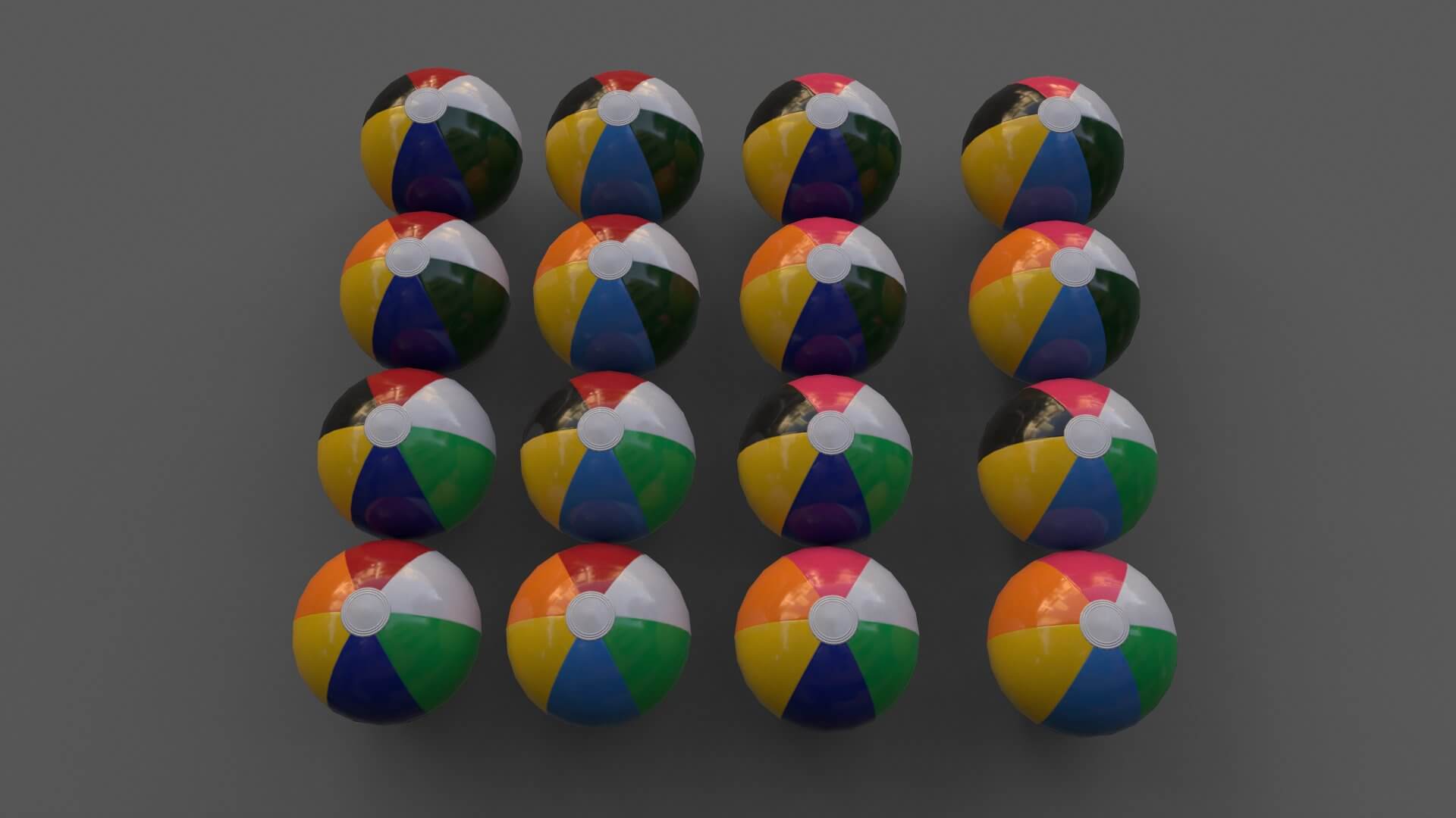 Beach Ball and Inflatable Swimming Pool - 3D Model by PBR Cool