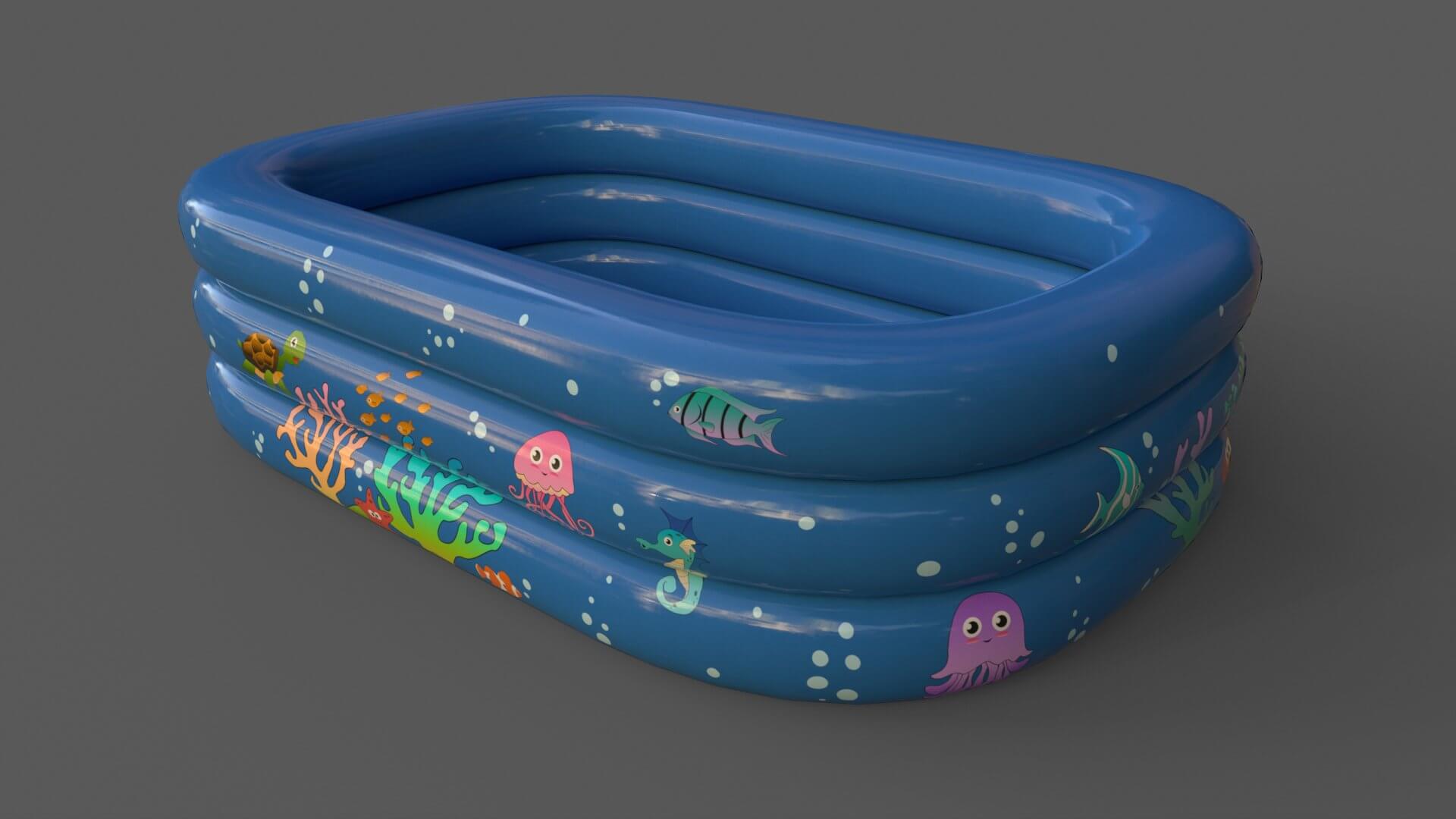 Beach Ball and Inflatable Swimming Pool - 3D Model by PBR Cool