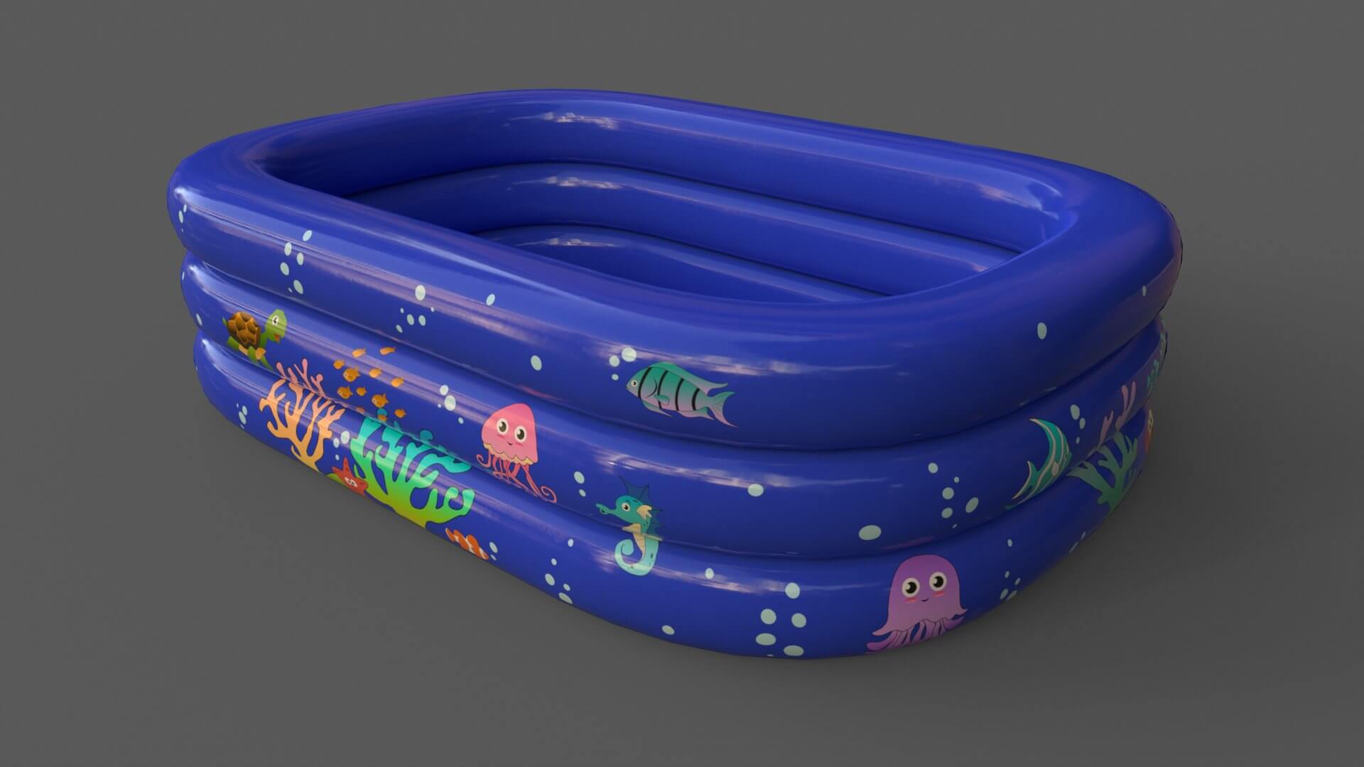 Beach Ball and Inflatable Swimming Pool - 3D Model by PBR Cool