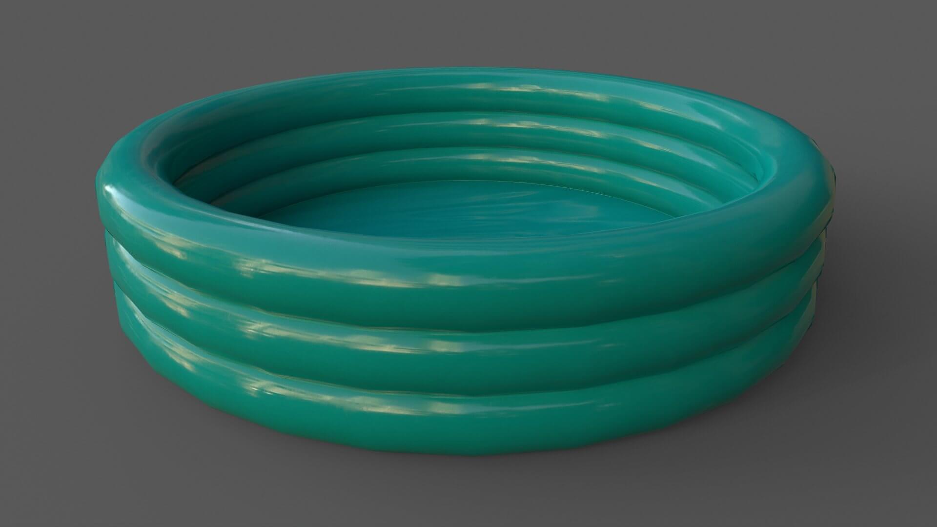 Beach Ball and Inflatable Swimming Pool - 3D Model by PBR Cool