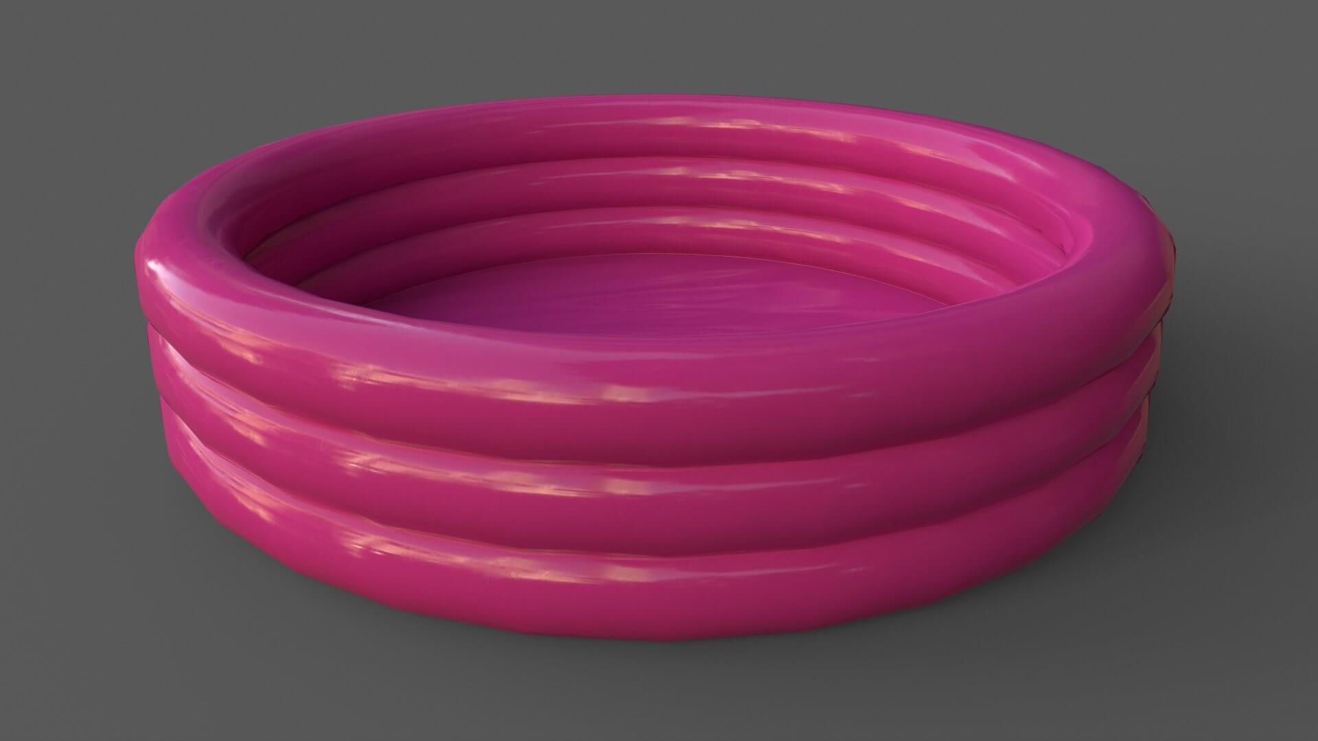 Beach Ball and Inflatable Swimming Pool - 3D Model by PBR Cool