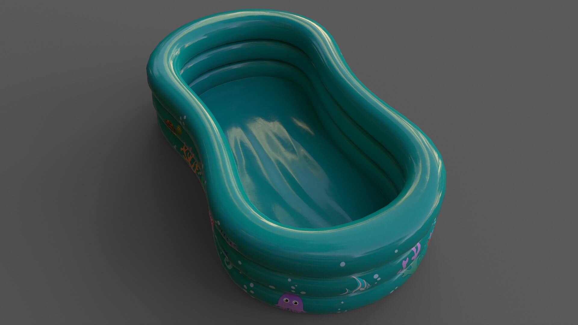 Beach Ball and Inflatable Swimming Pool - 3D Model by PBR Cool