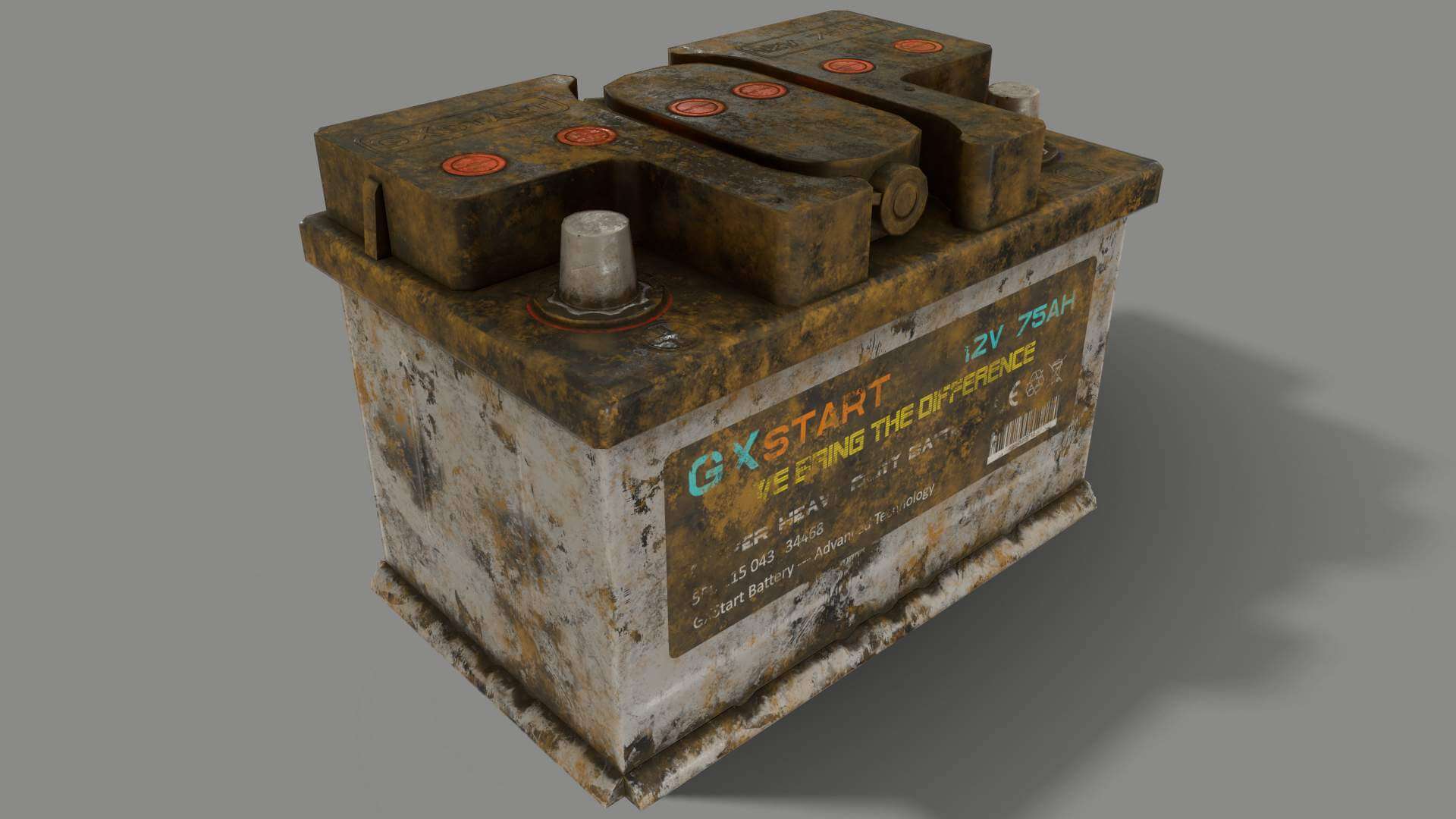 Car Battery - White 3D Model by PBR Cool