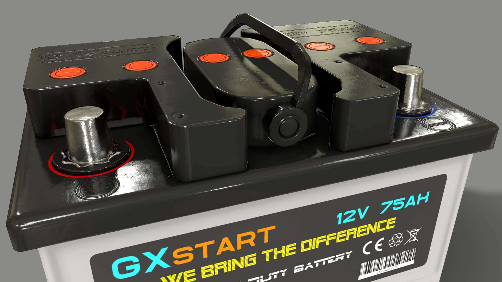 Car Battery - White 3D Model by PBR Cool