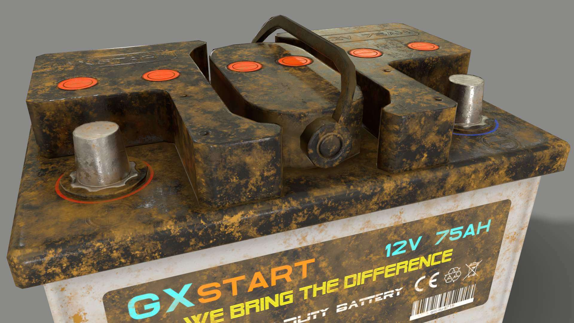 Car Battery - White 3D Model by PBR Cool