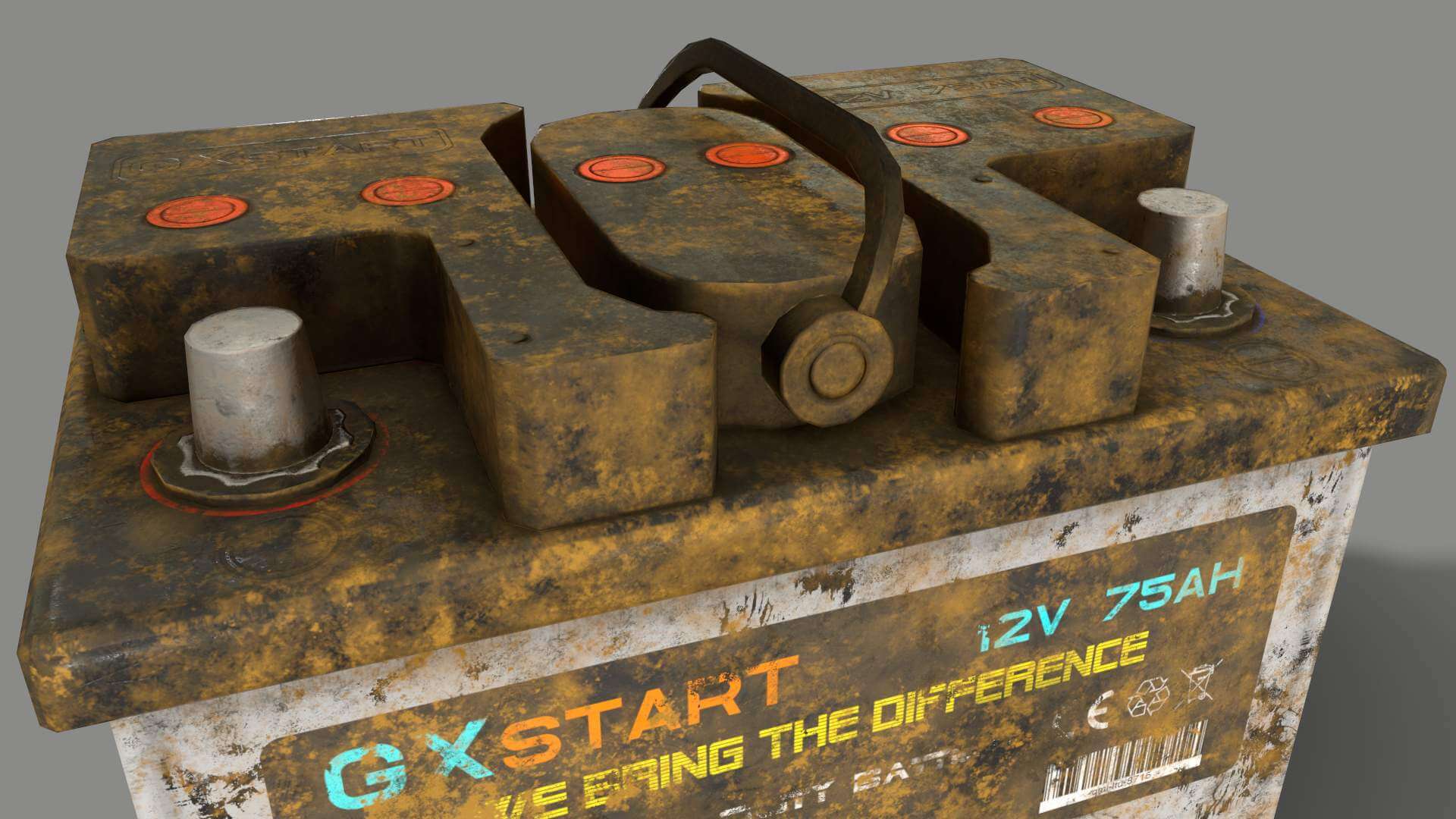 Car Battery - White 3D Model by PBR Cool