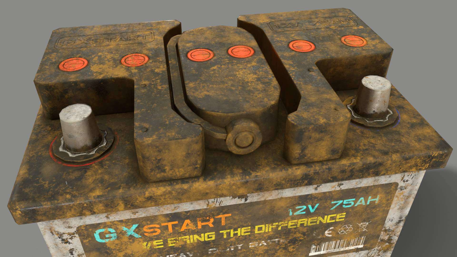 Car Battery - White 3D Model by PBR Cool