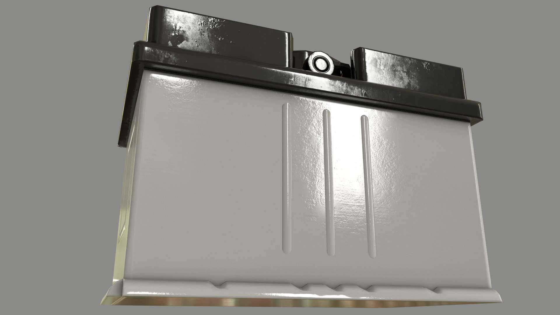 Car Battery - White 3D Model by PBR Cool
