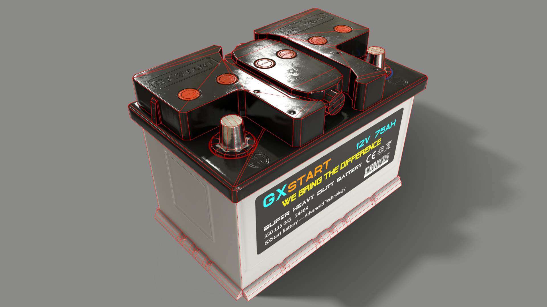 Car Battery - White 3D Model by PBR Cool