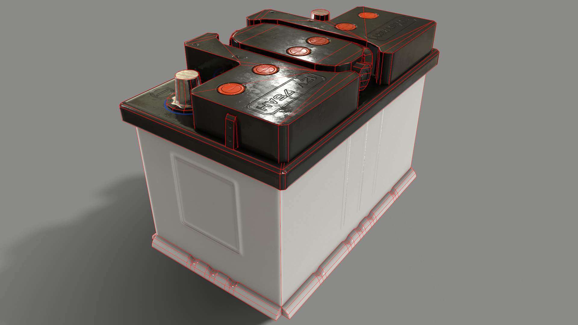 Car Battery - White 3D Model by PBR Cool
