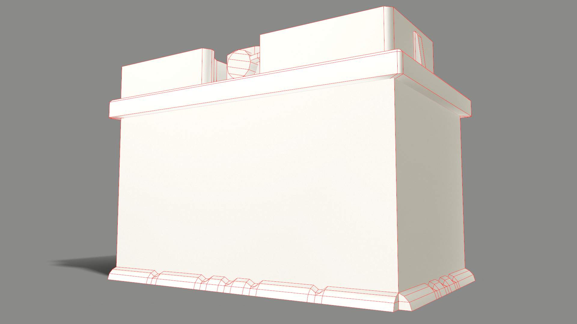 Car Battery - White 3D Model by PBR Cool