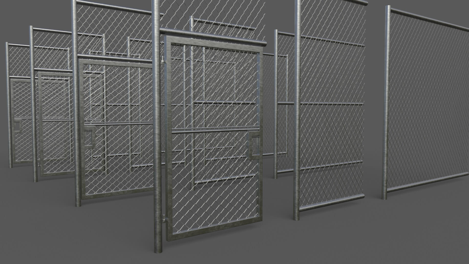 Chain Link Fence for Court C - 3D Model by PBR Cool