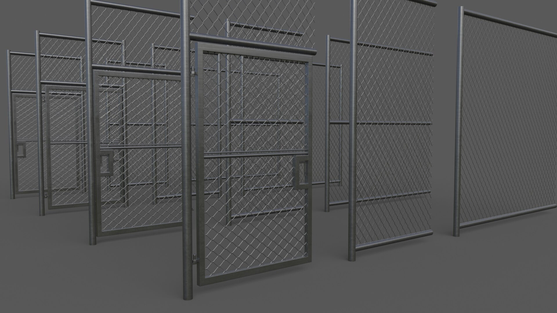 Chain Link Fence for Court C - 3D Model by PBR Cool