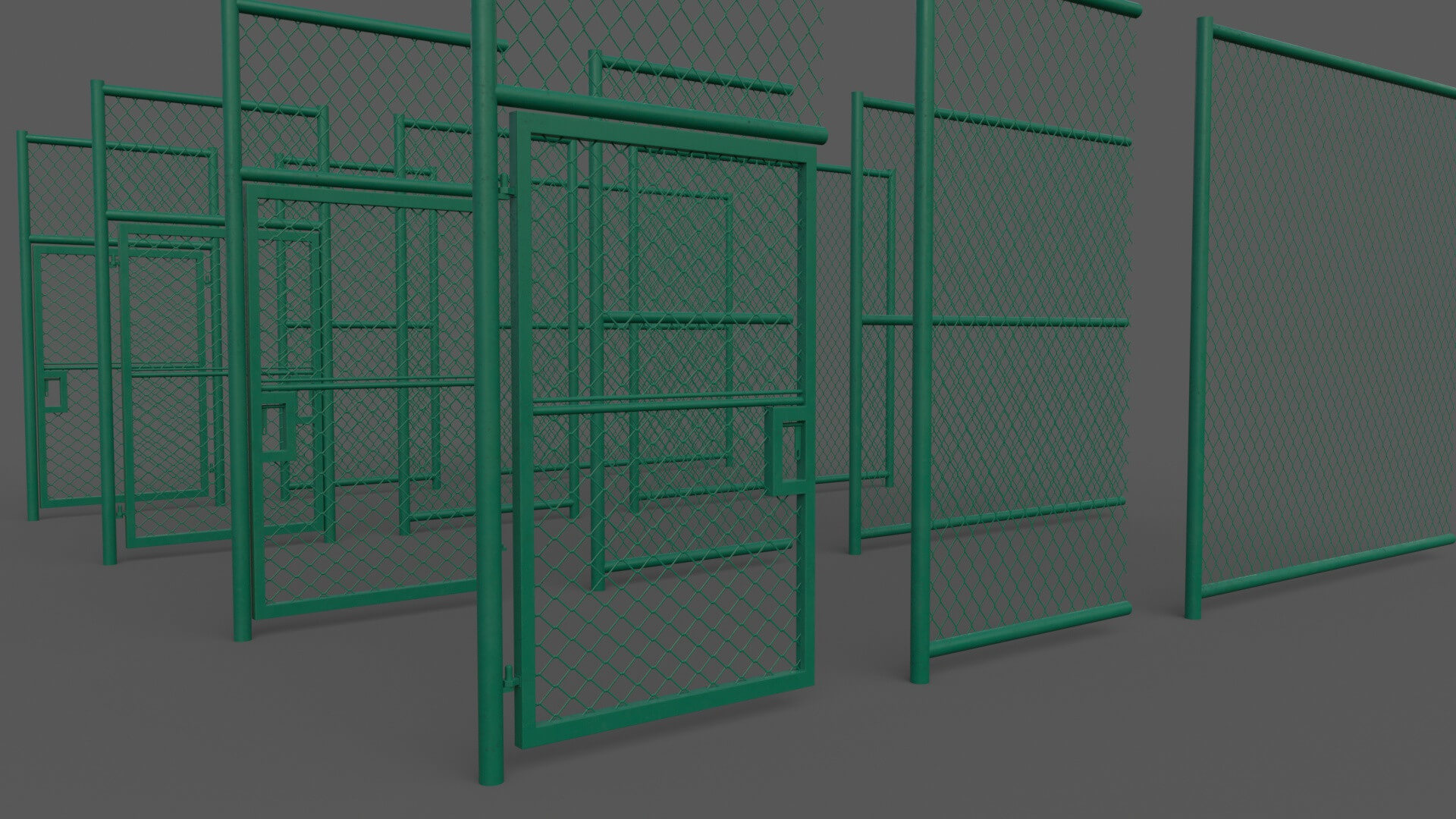 Chain Link Fence for Court C - 3D Model by PBR Cool