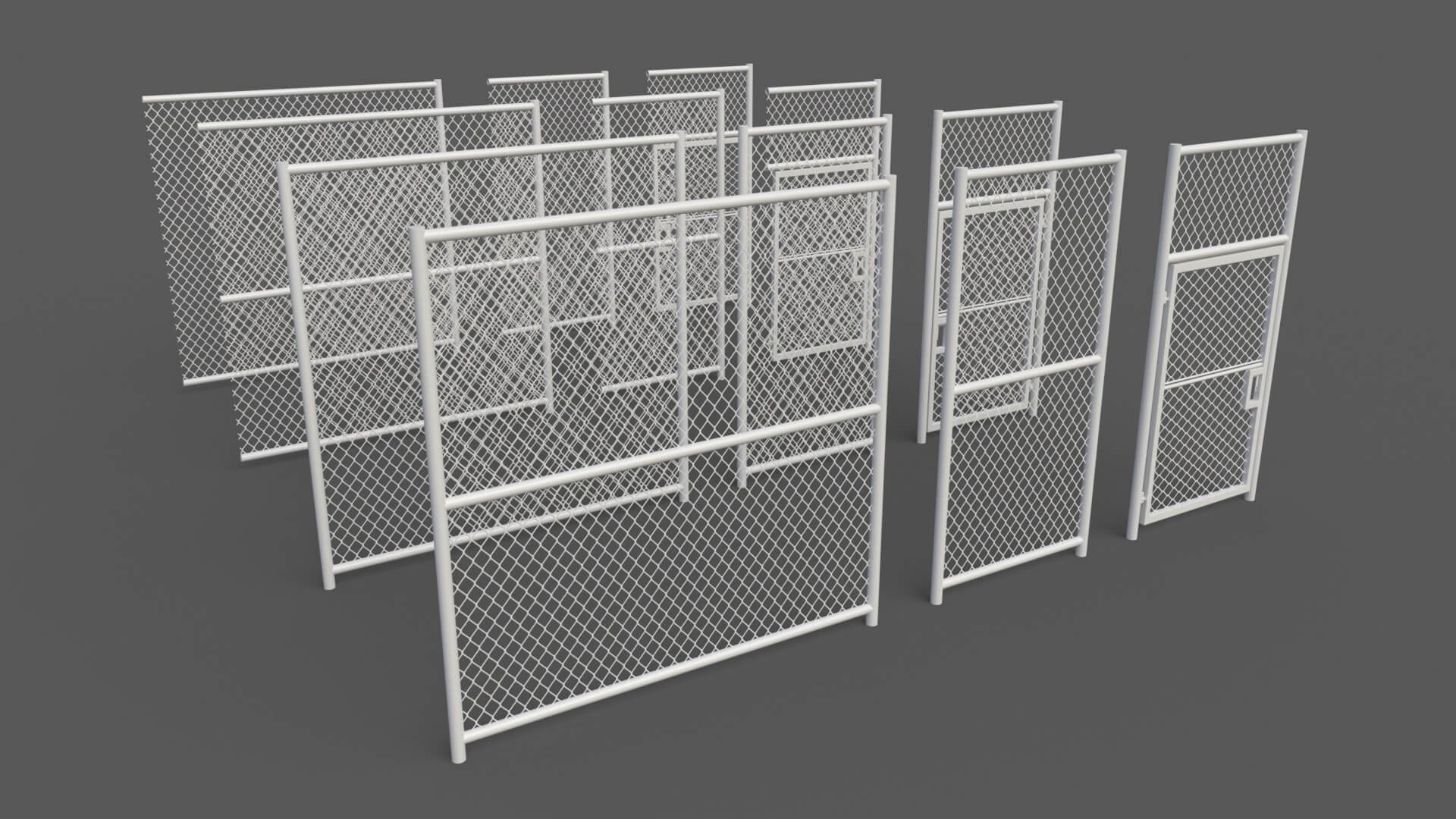 Chain Link Fence for Court C - 3D Model by PBR Cool