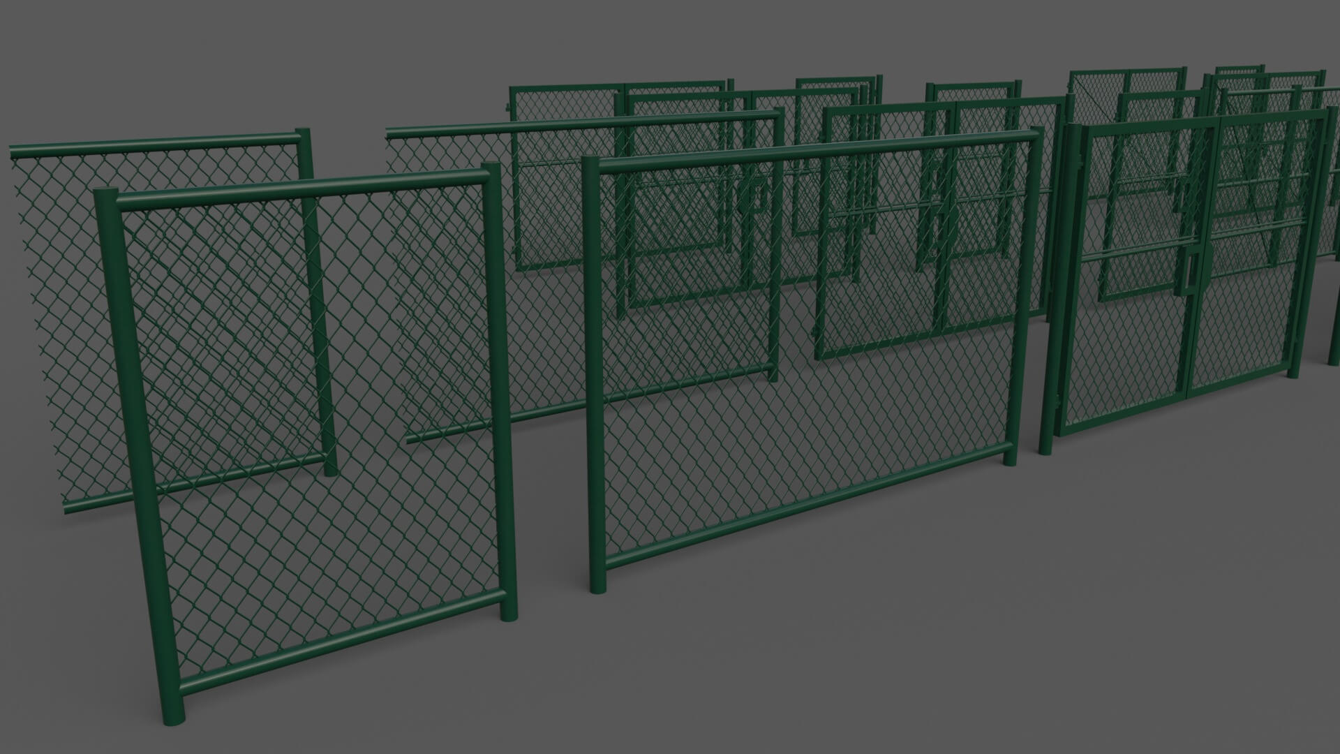 Chain Link Fence for Court F - 3D Model by PBR Cool