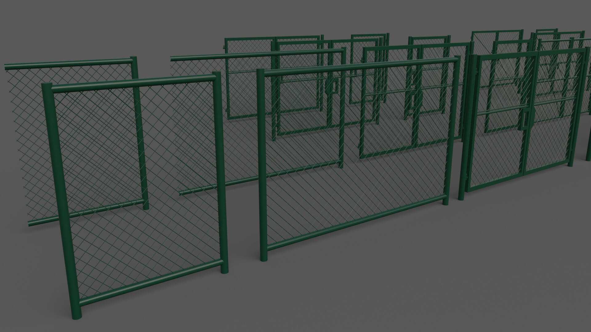 Chain Link Fence for Court F - 3D Model by PBR Cool