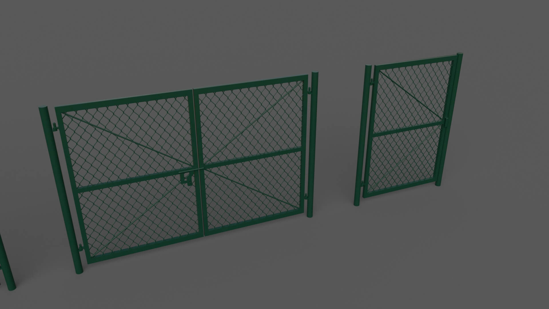 Chain Link Fence for Court F - 3D Model by PBR Cool