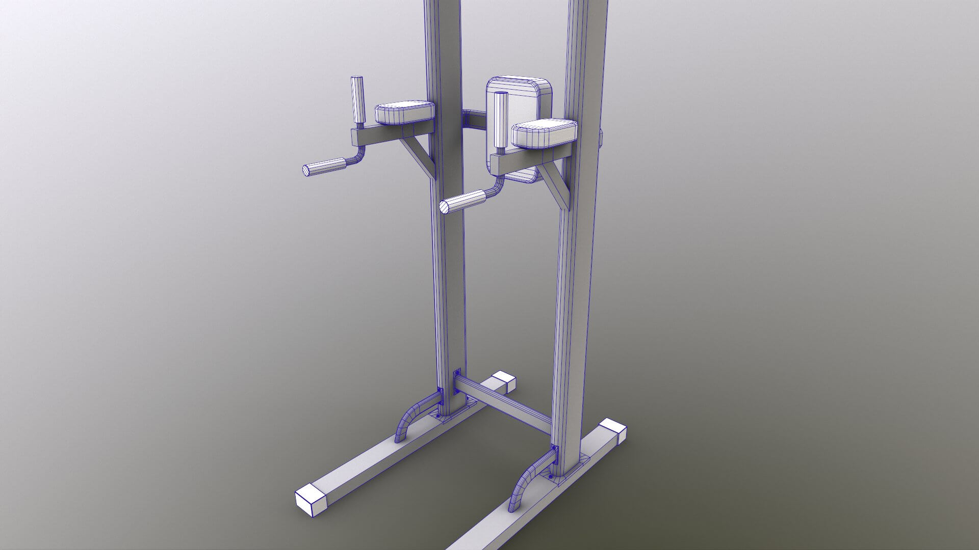 Chin Up Pull Dip Power Tower - 3D Model by PBR Cool