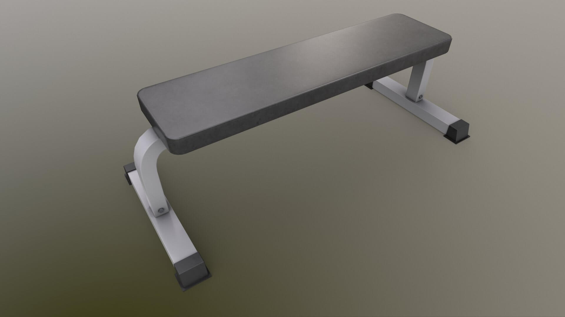 Flat Dumbbell Seat Bench Press - 3D Model by PBR Cool