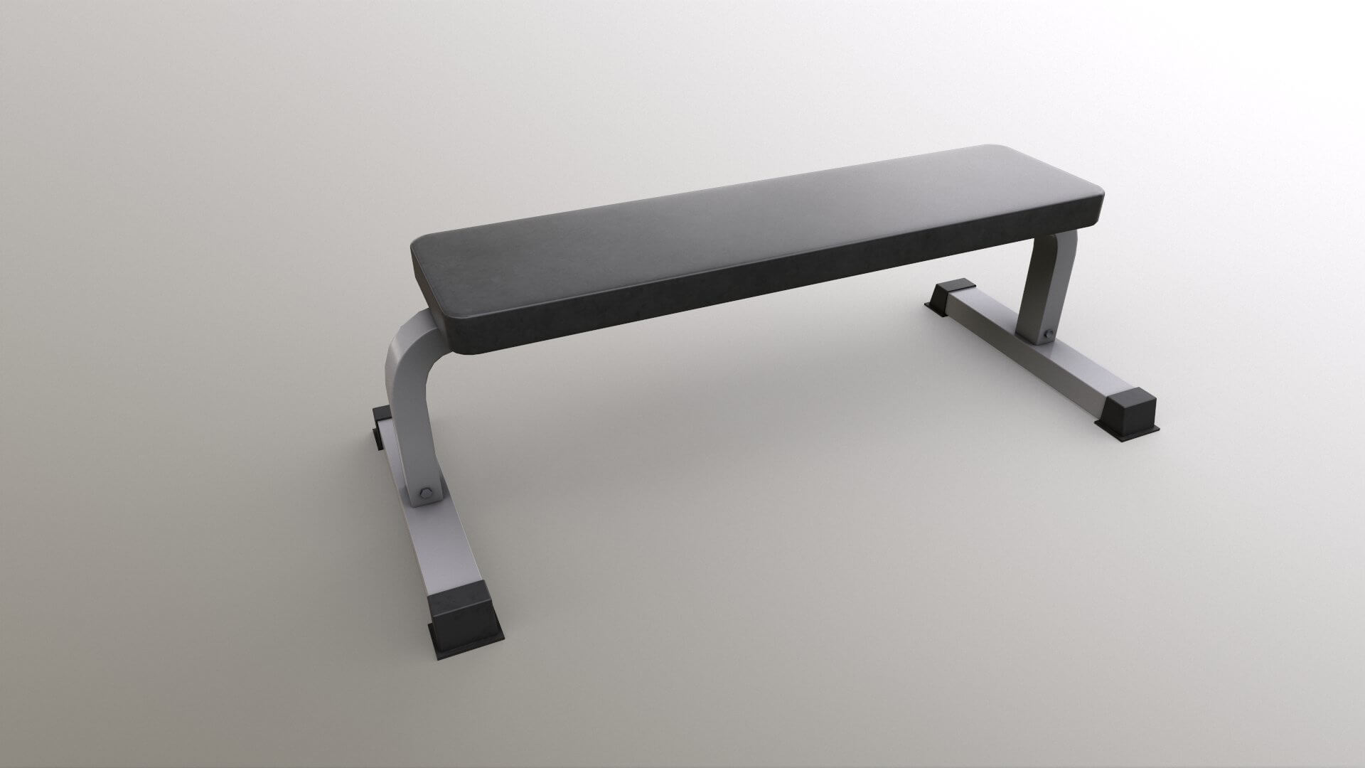 Flat Dumbbell Seat Bench Press - 3D Model by PBR Cool
