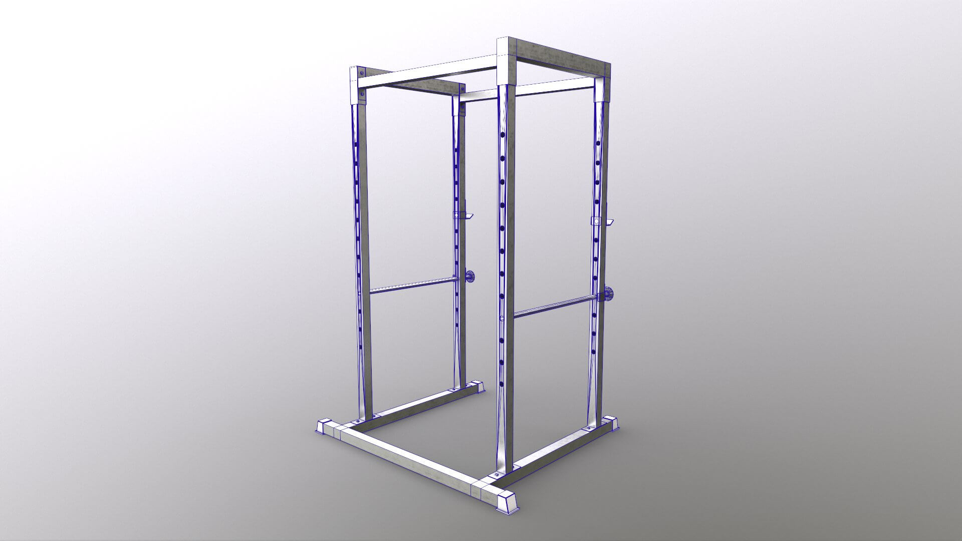Gym Power Cage Multifunction - Type A 3D Model by PBR Cool