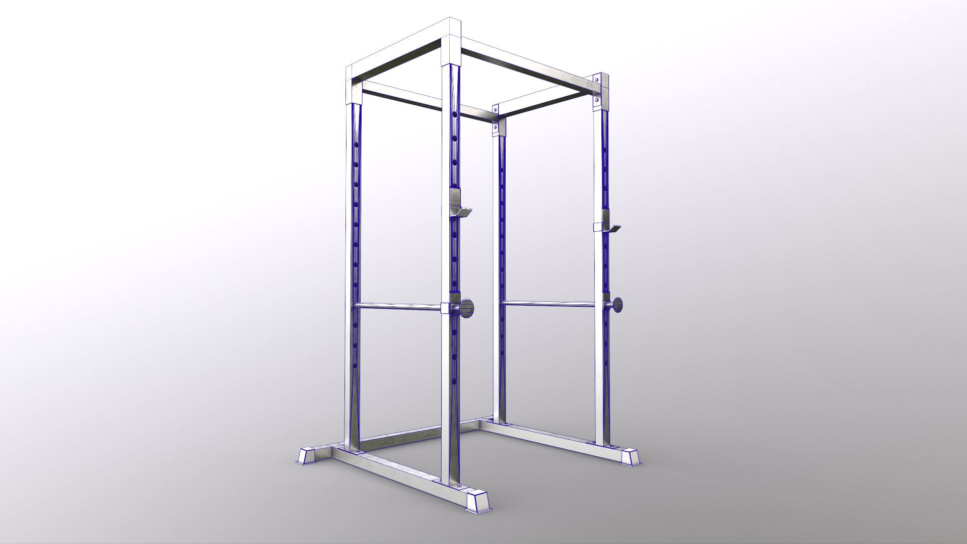 Gym Power Cage Multifunction - Type A 3D Model by PBR Cool