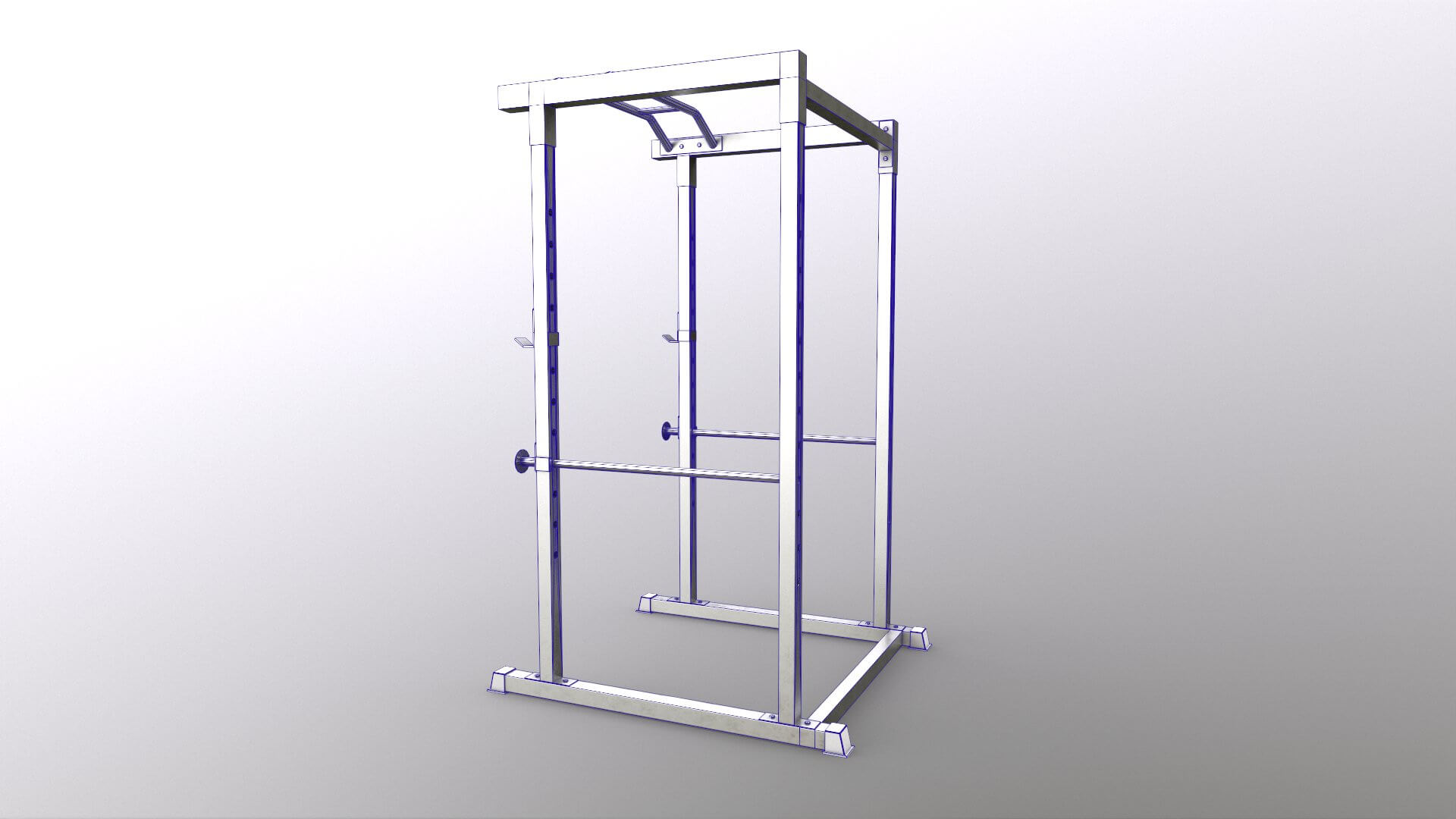 Gym Power Cage Multifunction - Type B 3D Model by PBR Cool