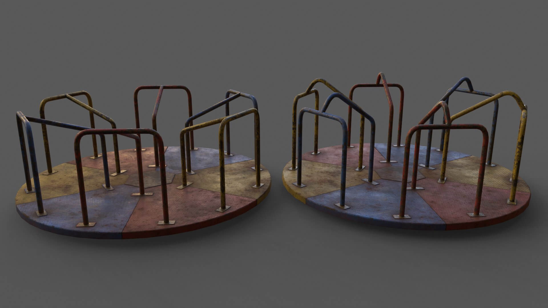 Merry Go Round Roundabout A - 3D Model by PBR Cool
