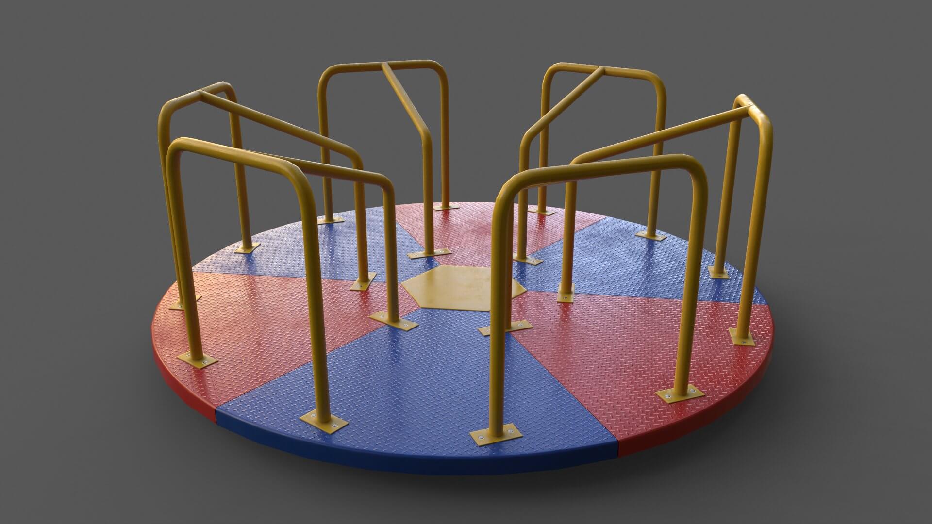 Merry Go Round Roundabout A - 3D Model by PBR Cool