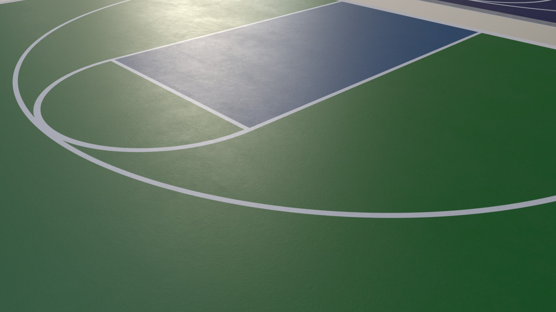 Mini Basketball Court Floor - 3D Model by PBR Cool