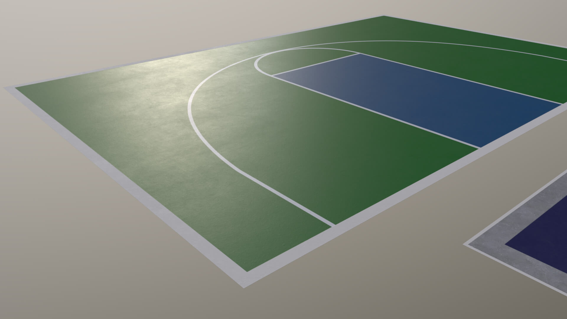 Mini Basketball Court Floor - 3D Model by PBR Cool