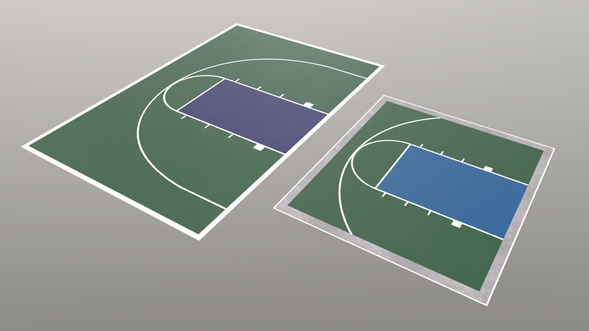 Mini Basketball Court Floor - 3D Model by PBR Cool
