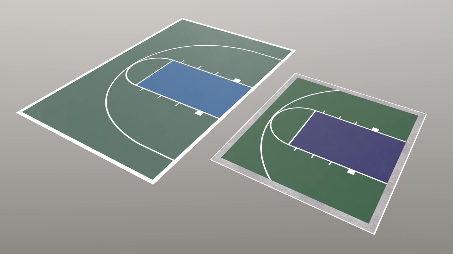 Mini Basketball Court Floor - 3D Model by PBR Cool