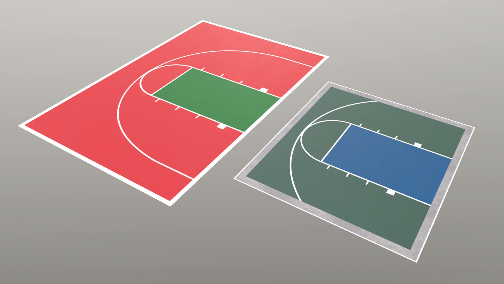 Mini Basketball Court Floor - 3D Model by PBR Cool
