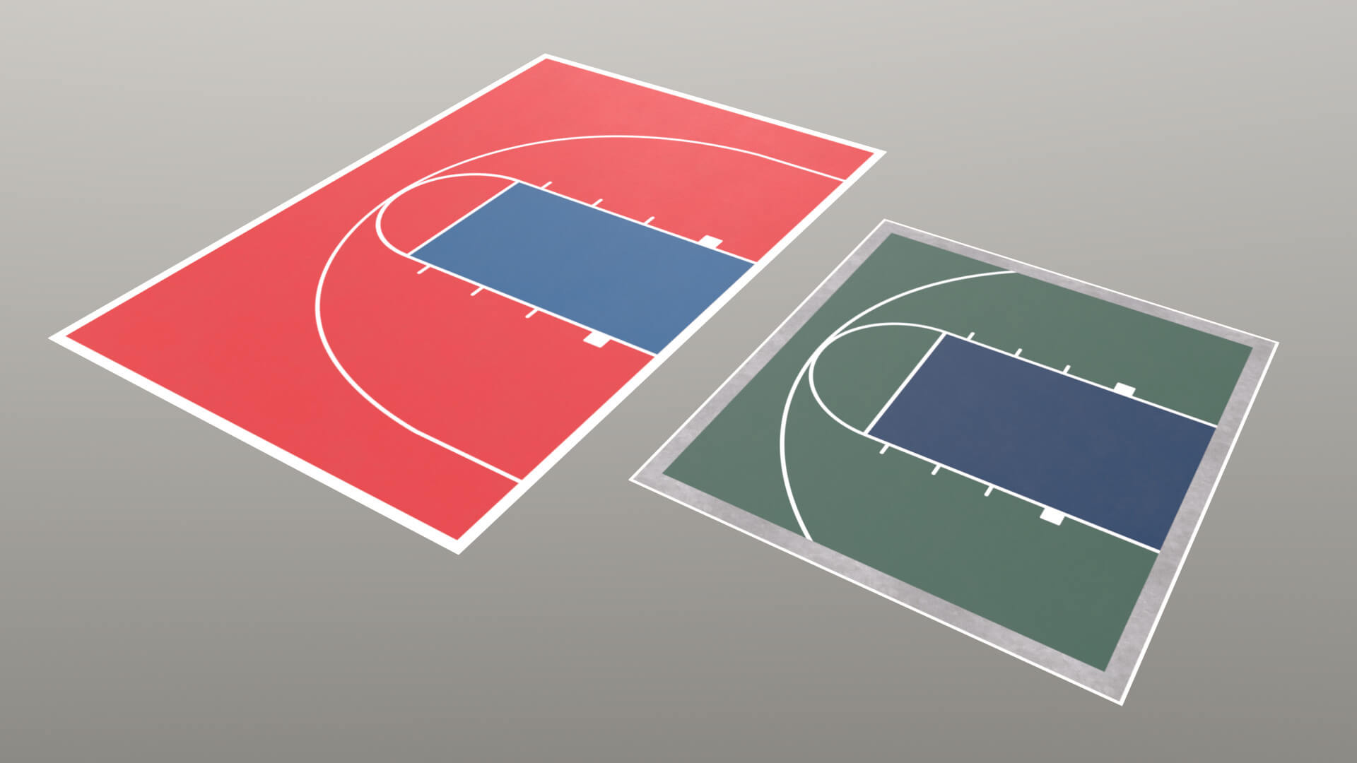 Mini Basketball Court Floor - 3D Model by PBR Cool