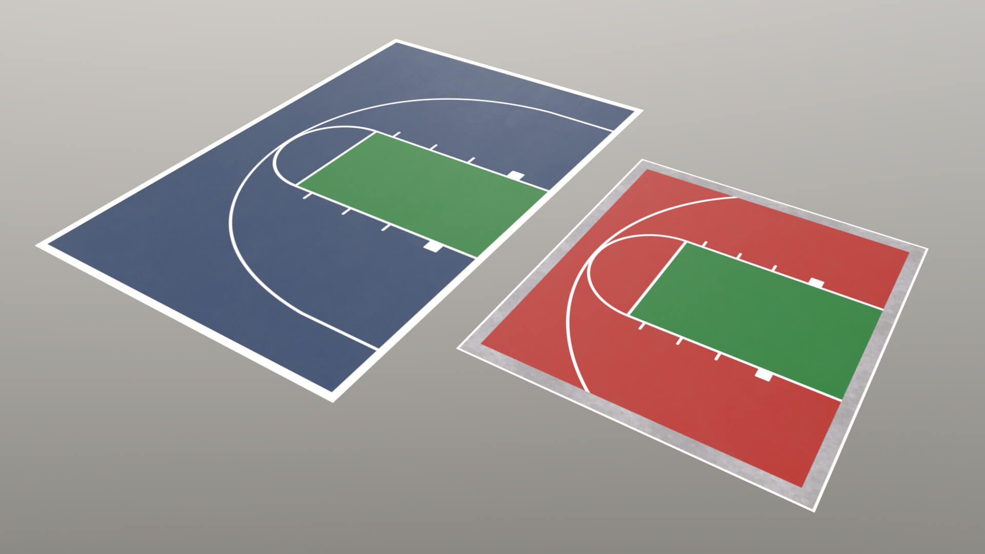 Mini Basketball Court Floor - 3D Model by PBR Cool