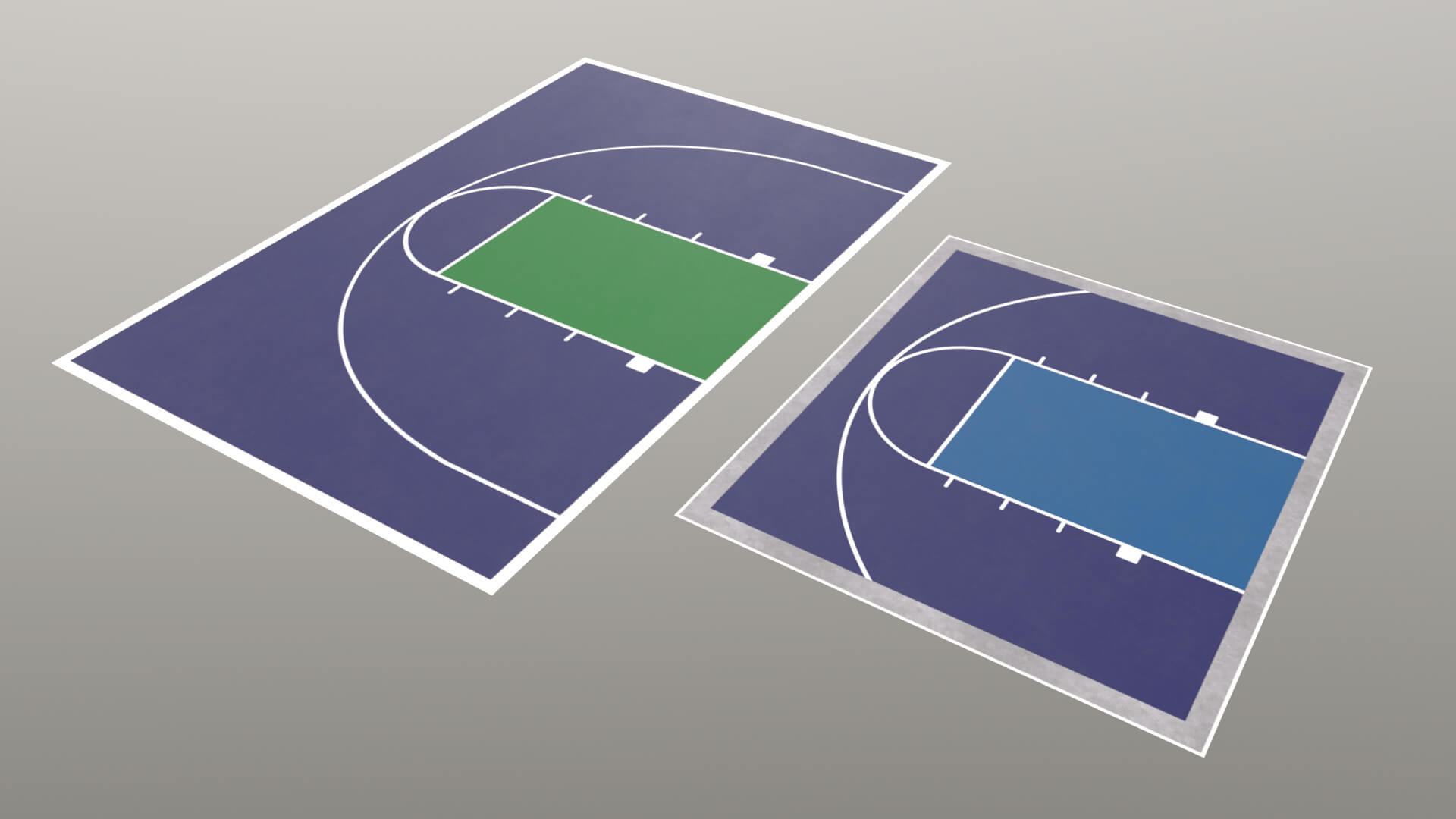 Mini Basketball Court Floor - 3D Model by PBR Cool