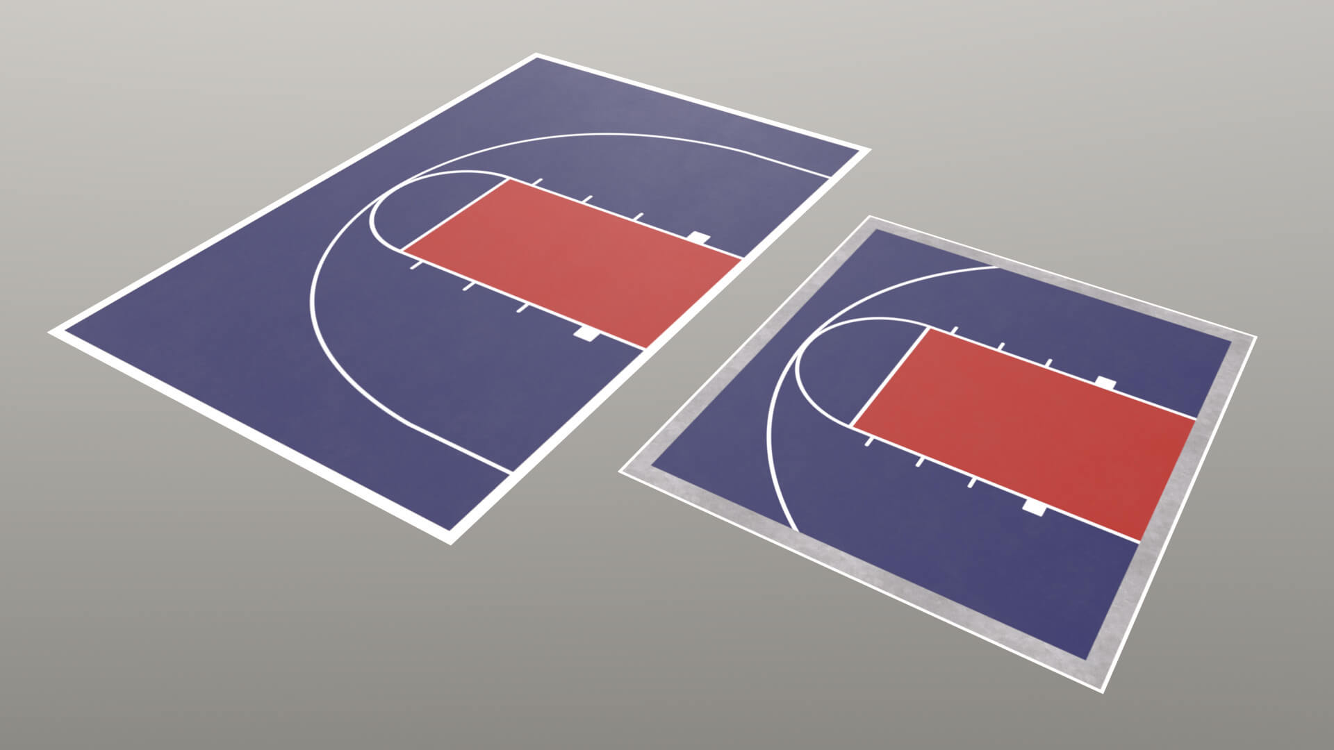 Mini Basketball Court Floor - 3D Model by PBR Cool