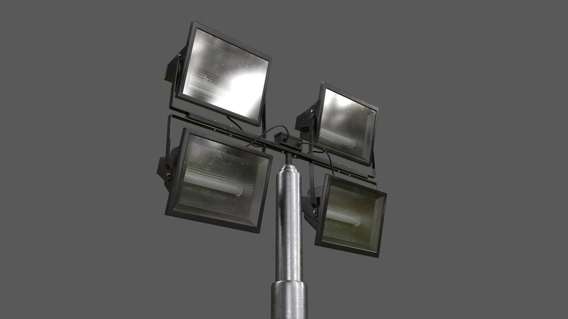 Mobile Light Tower Generator A - Grey 3D Model by PBR Cool