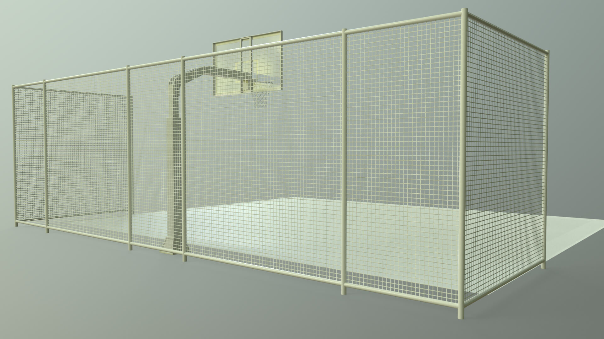 Modular Outdoor Basketball Court B - 3D Model by PBR Cool