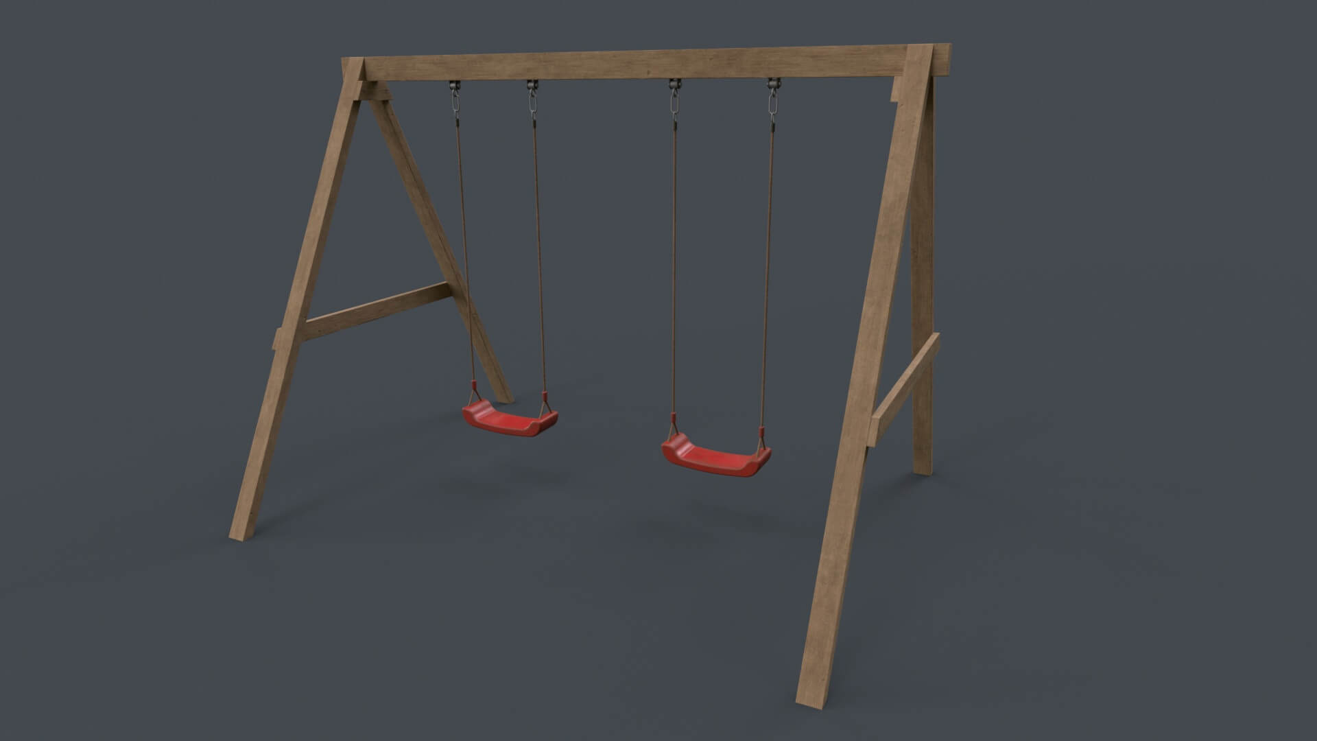 Modular Outdoor Playground Swing Sets B - 3D Model by PBR Cool
