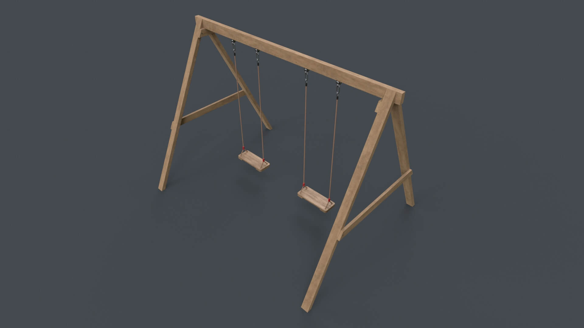 Modular Outdoor Playground Swing Sets B - 3D Model by PBR Cool