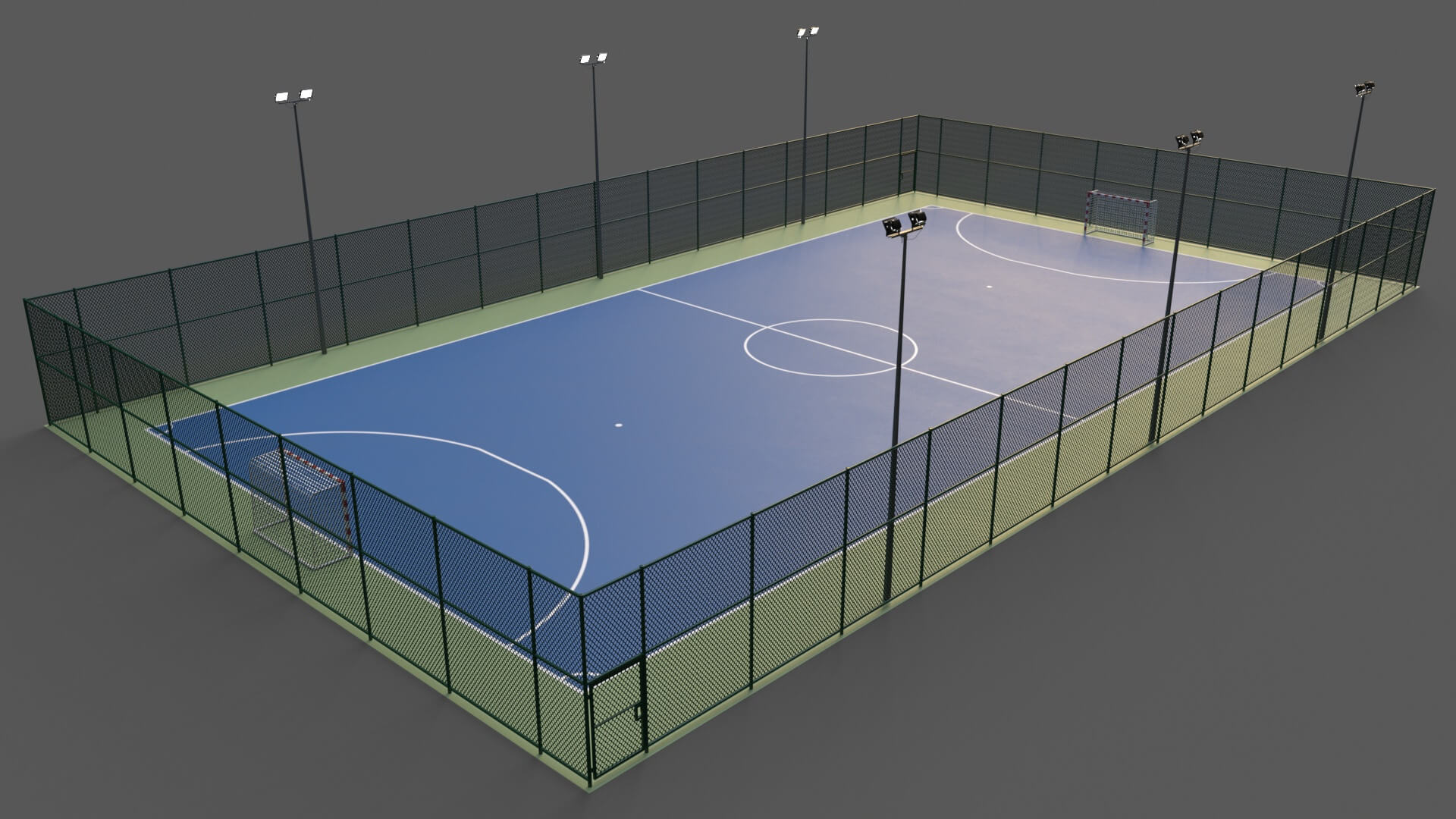 Modular Outdoor Soccer and Football Court - 3D Model by PBR Cool